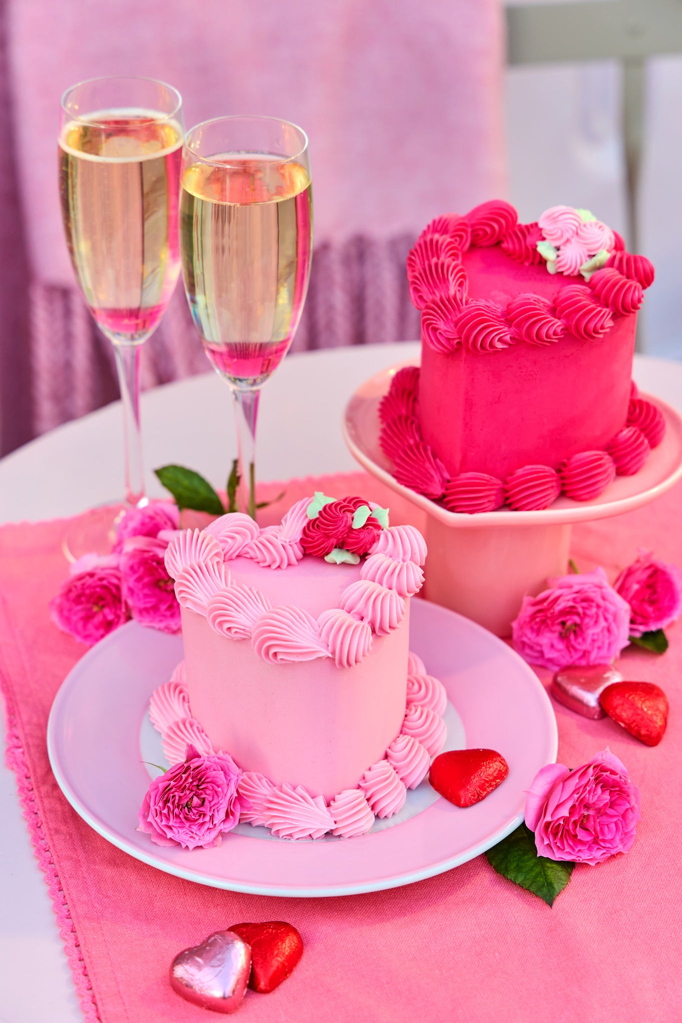 Blush Pink Heart Cake for Two - Peggy Porschen London– Peggy Porschen ...